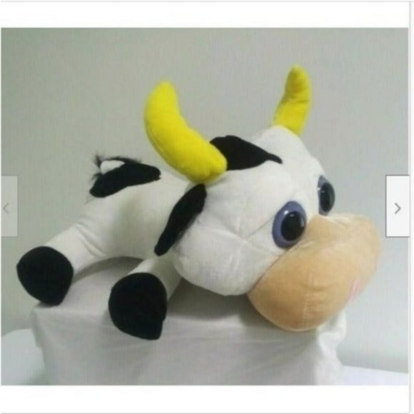 Six Flags | Toys | Large Stuffed Cow Big Eyes 2 Plush Farm Animal Toy ...